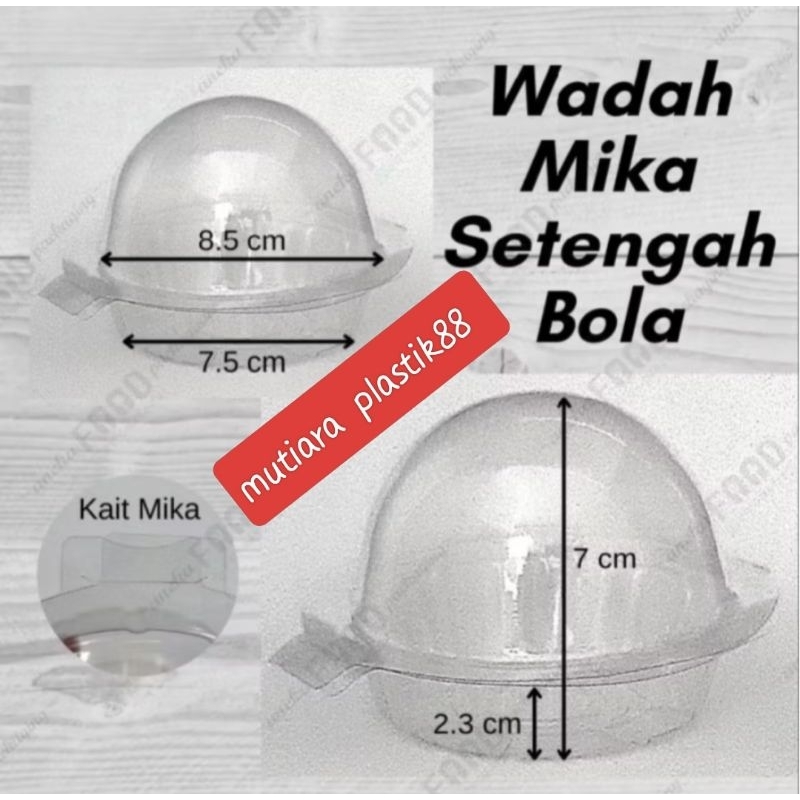 Jual 50pcs Wadah Mika Puding Kue muffin Cake Tart Setengah Bolu Bulat ...