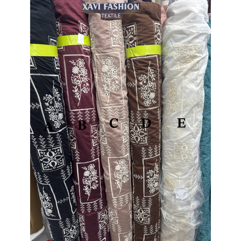 Jual Kain NEW ORGANZA/PAPER SILK ORIGINAL EMBROIDERY MOTIF || Harga Per ...