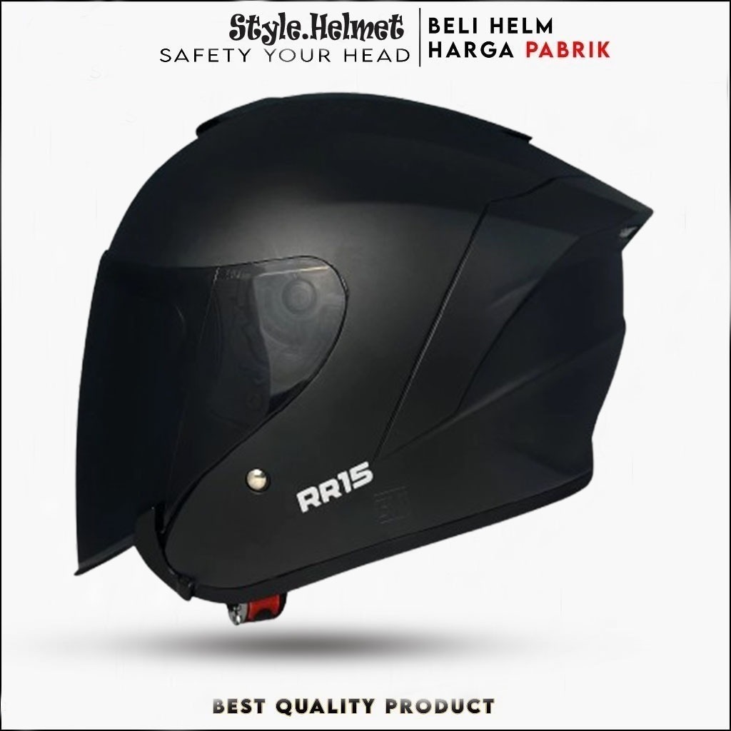 Jual Helm Half Face Kekinian Terbaru Mla Kairoz RR15 Hitam Doff Kaca ...