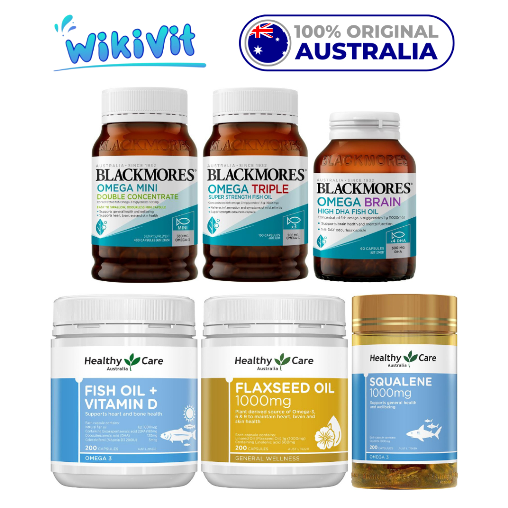 Jual HEALTHY CARE Fish Oil + Vitamin D 200 Capsules Vit D / Flaxseed ...