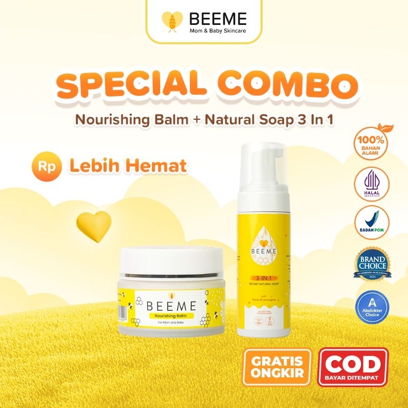 Jual Beeme Nourishing balm & Beeme Natural Soap 3 in 1 | Bundling Mom ...