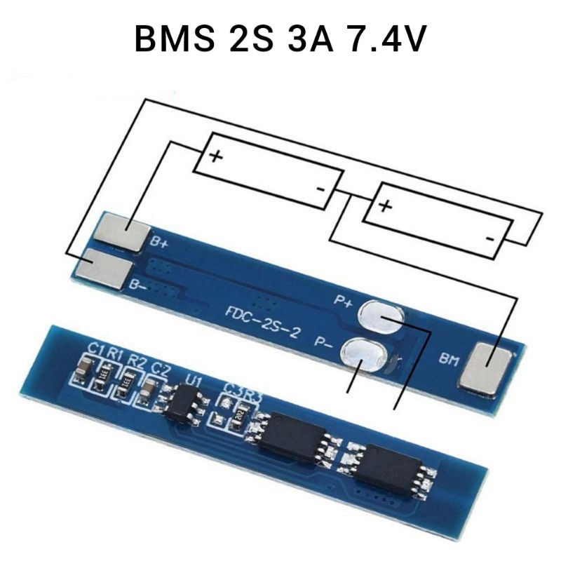Jual BMS 2S 7.4V 8.4V 3A 5A 8A Battery Protection Charger Baterai ...