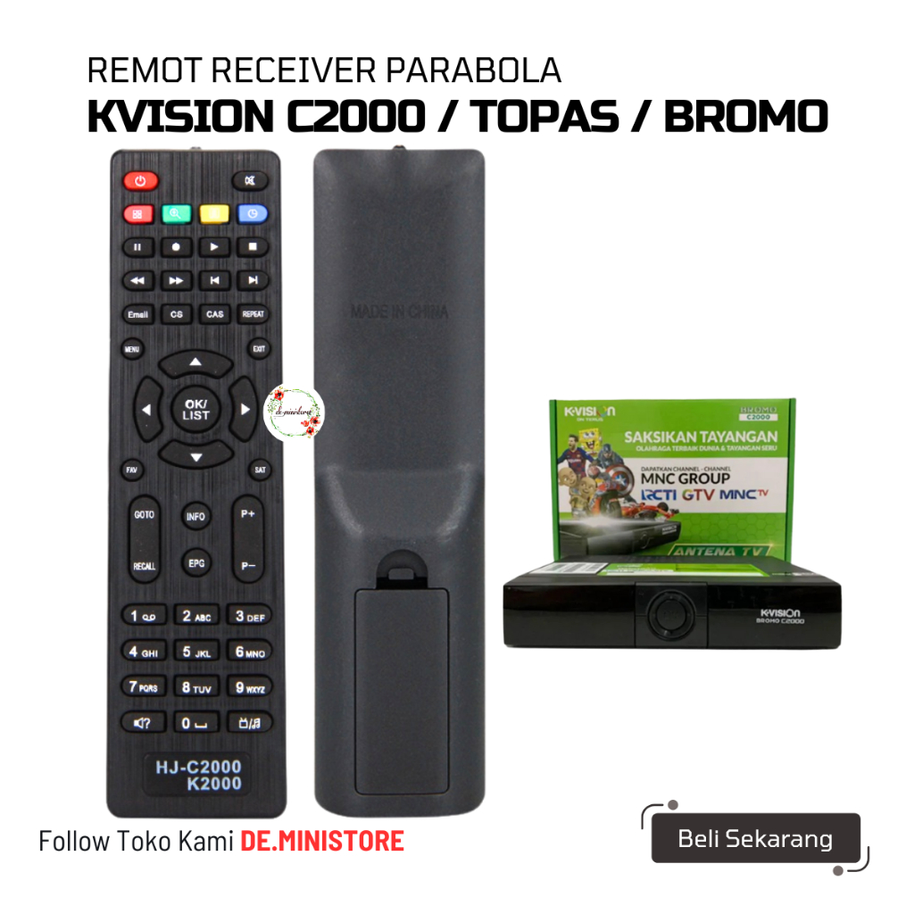 Jual Remot remote KVISION C2000 / TOPAS / KVISION BROMO Receiver ...