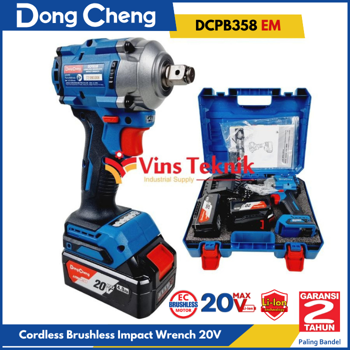 Jual Mesin Pembuka Baut Dongcheng DCPB358EM Cordless Brushless Impact ...