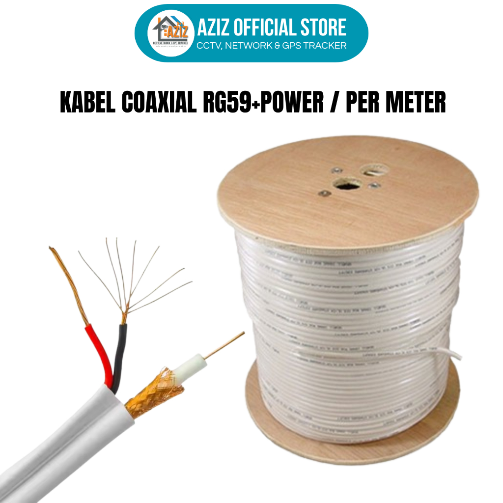 Jual KABEL RG59+POWER COAXIAL / PER METER | Shopee Indonesia