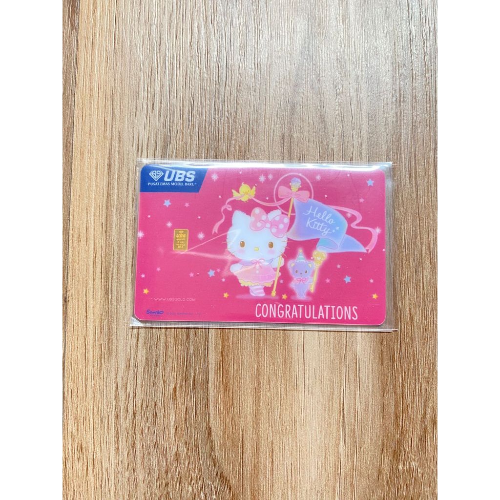 Jual Emas logam mulia UBS 0.1 gram seri Hello Kitty Congratulation ...