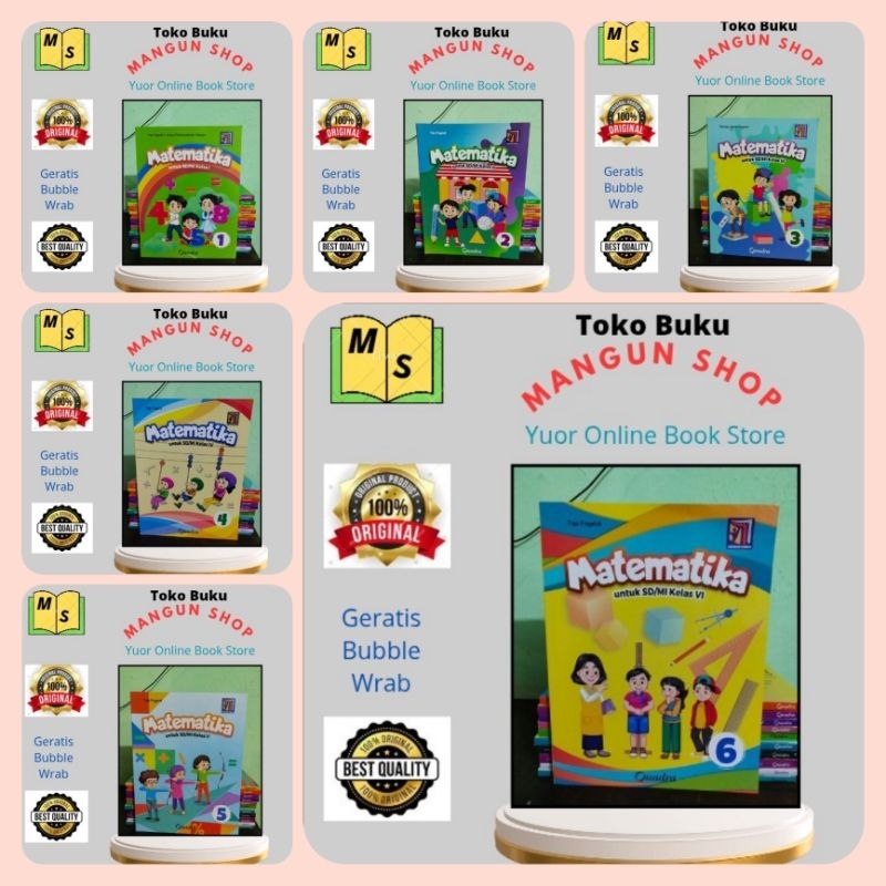 Jual Buku Matematika SD Kelas 1,2,3,4,5,6 Kurikulum Merdeka Quadra | Shopee Indonesia