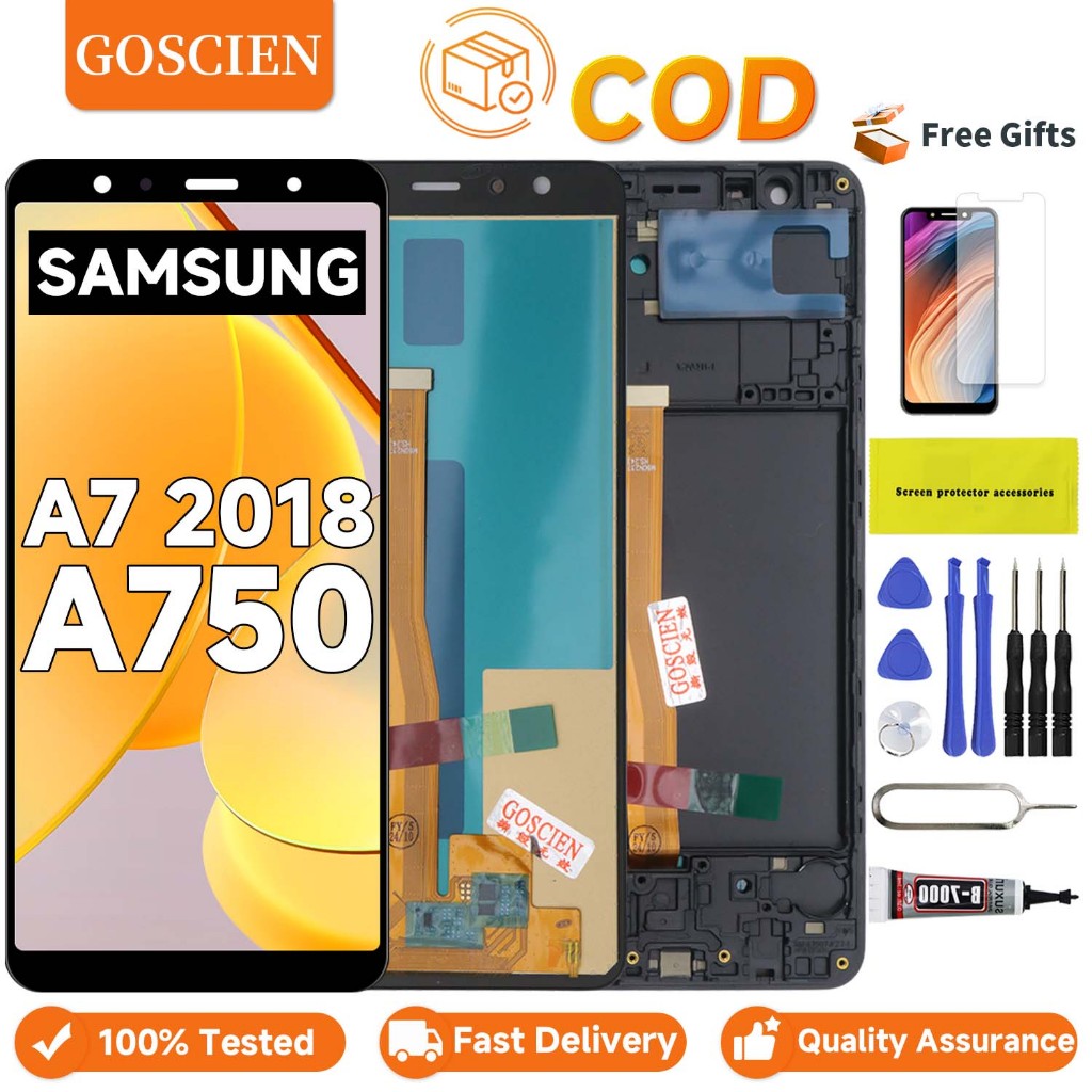 Jual LCD for SAMSUNG A7 2018 A750 A750F LCD Fullset Touchscreen dengan ...
