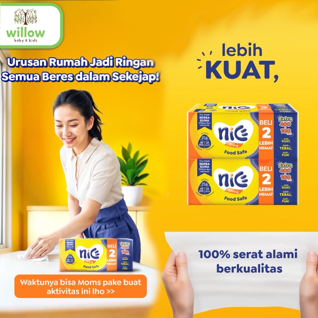 Jual Tissue Kering - Nice Facial Soft Pack 400+100 Helai Bogof | Shopee ...