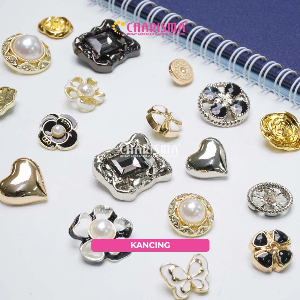 Jual Charisma Kancing Metal Vintage Premium 3 - Kancing Metal Vintage ...