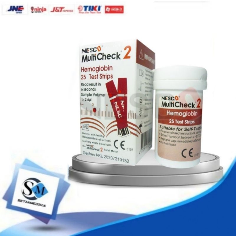 Jual strip Nesco hemoglobin/Cek darah Nesco HB isi 25 | Shopee Indonesia
