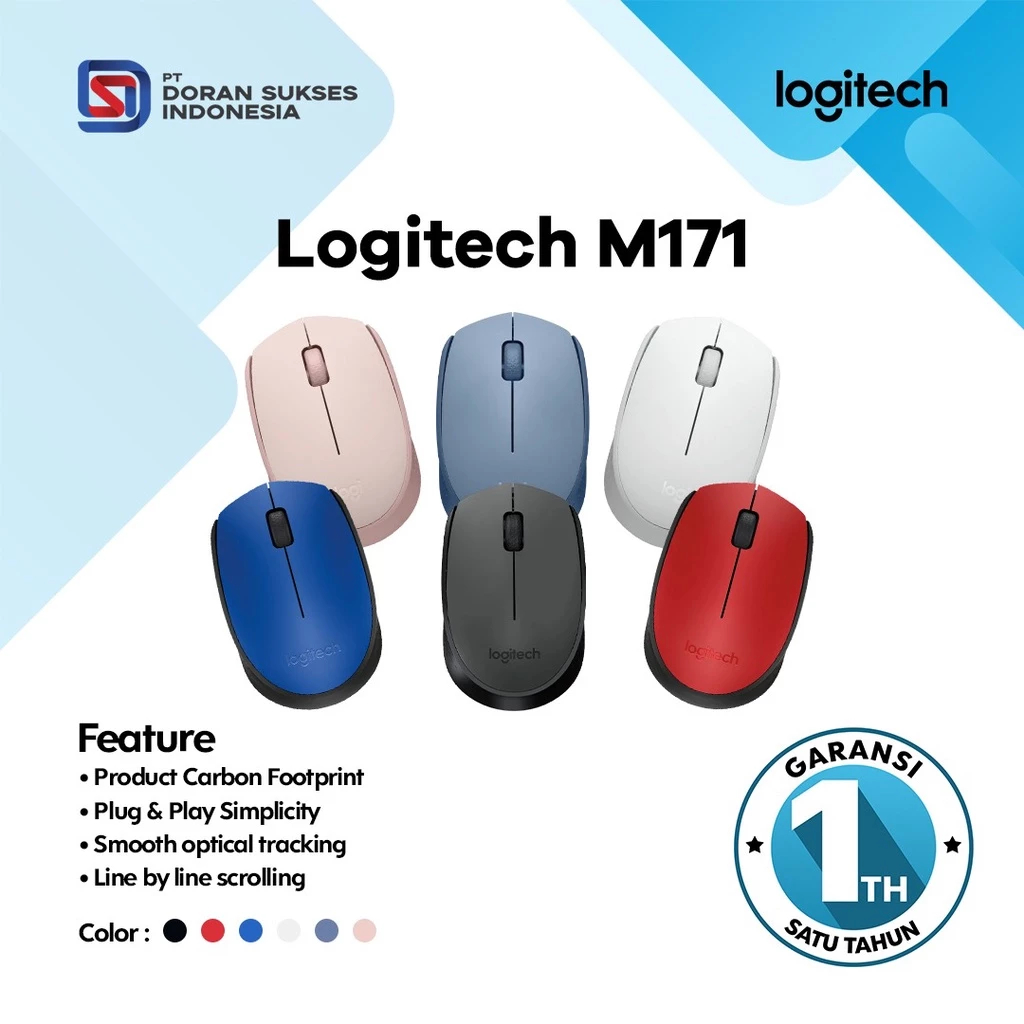 Jual Logitech M171 Mouse Wireless Garansi Resmi 1 Tahun | Shopee Indonesia