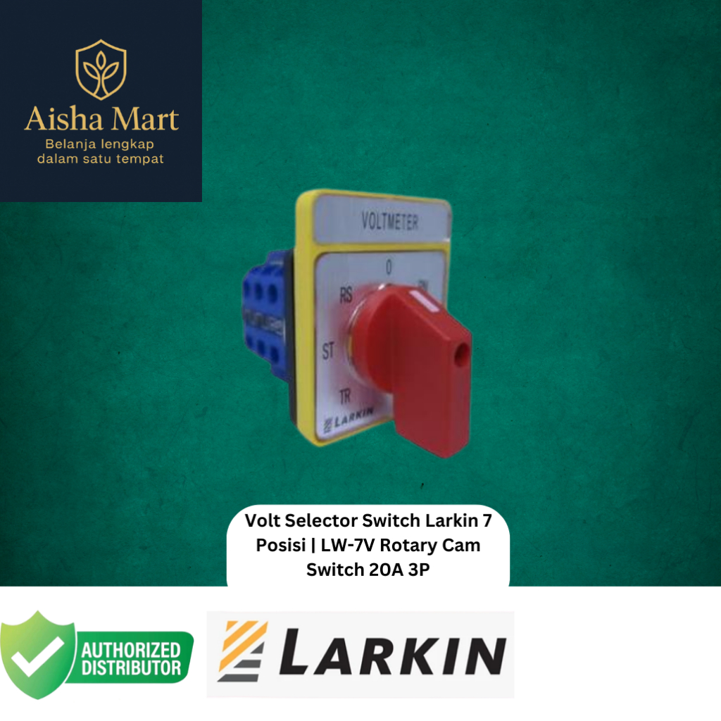 Jual Volt Selector Switch LARKIN LW-7V 7 Posisi | Rotary Cam Switch 20A 3P | Selector Switch 7 ...