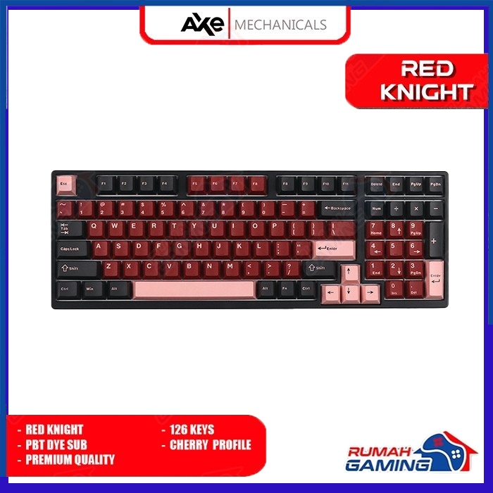 Jual AXE MECHANICALS - Cherry - Red Knight - PBT Keycap - Double Shot ...