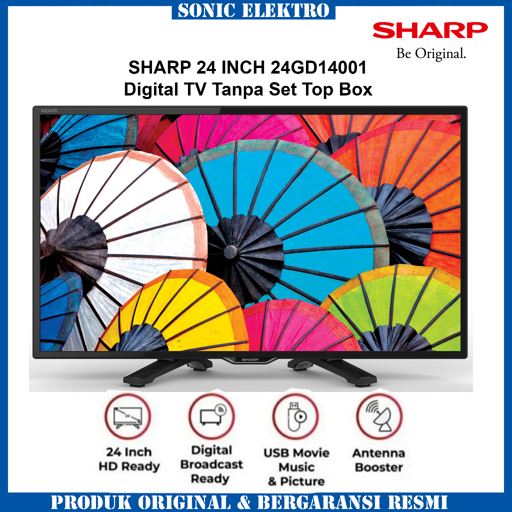 Jual TV SHARP 24 INCH 24GD14001 Digital TV - USB Movie - HDMI - Garansi ...