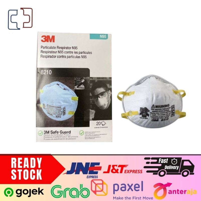 Jual Masker 3M 8210 N95 isi 20 Pcs | Shopee Indonesia