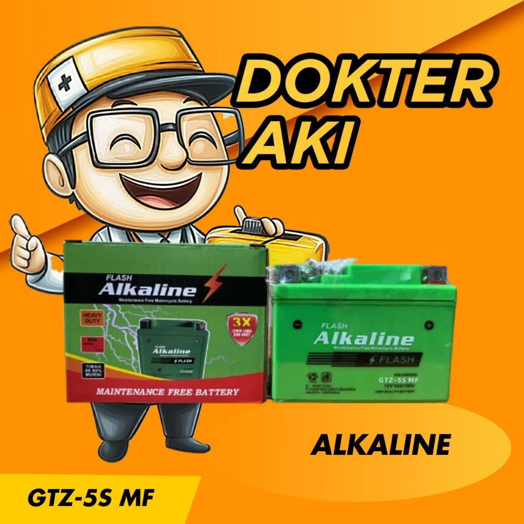 Jual Aki Motor Mio Soul GT GTZ5S, Aki Kering Bergaransi, Merk : ALKALINE GTZ-5S MF | Shopee ...