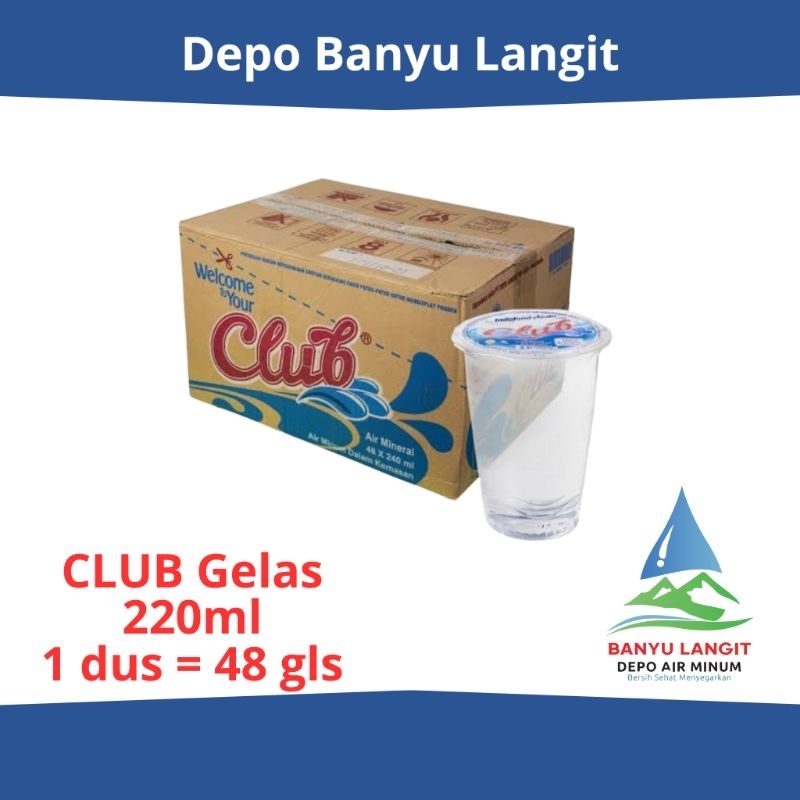 Jual CLUB Gelas 220ml (1 dus = 48 gelas) | Shopee Indonesia