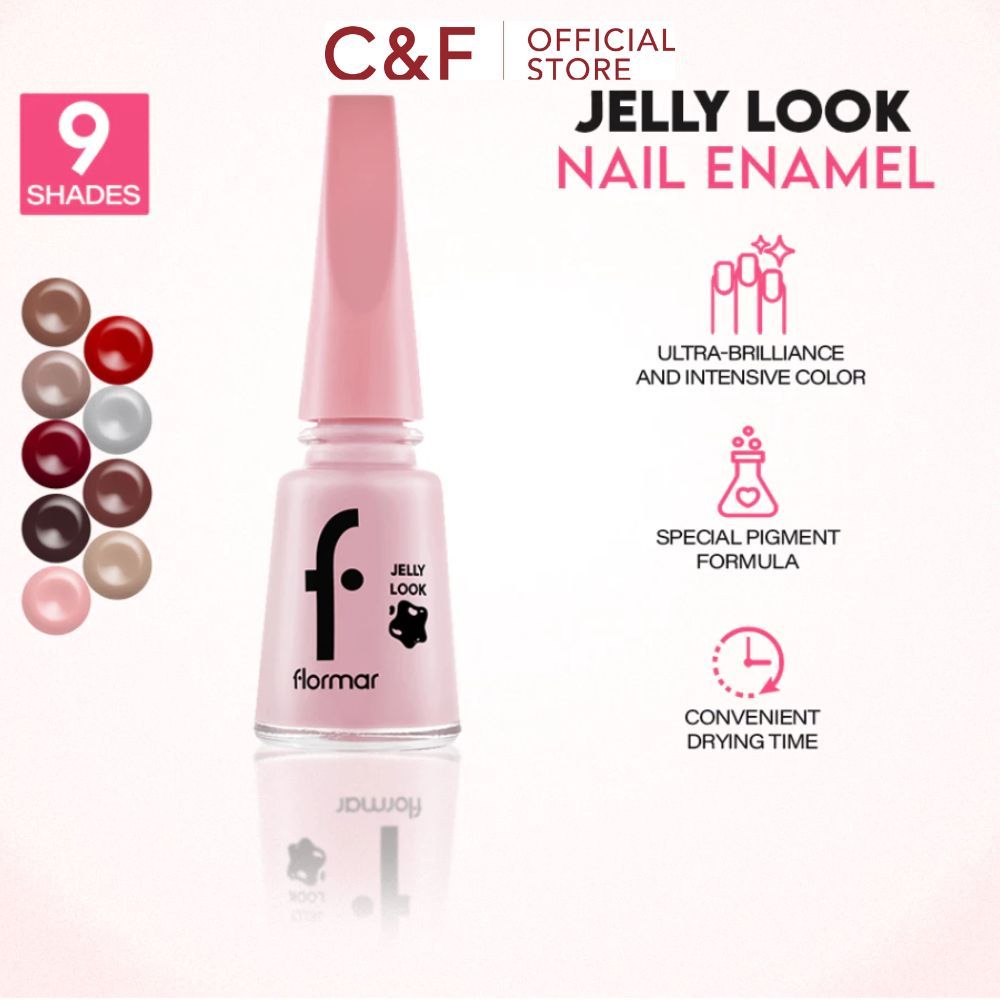 Jual C&F - Flormar Jelly Look Nail Enamel | Kutek Halal Certified | Cat Kuku Warna Intens, Tahan ...