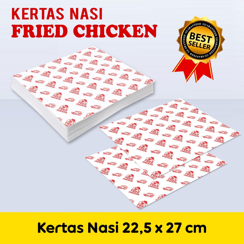 Jual 100 Lembar Kertas Nasi KFC / Kertas Nasi KFC uk 22,5 x 27 cm ...
