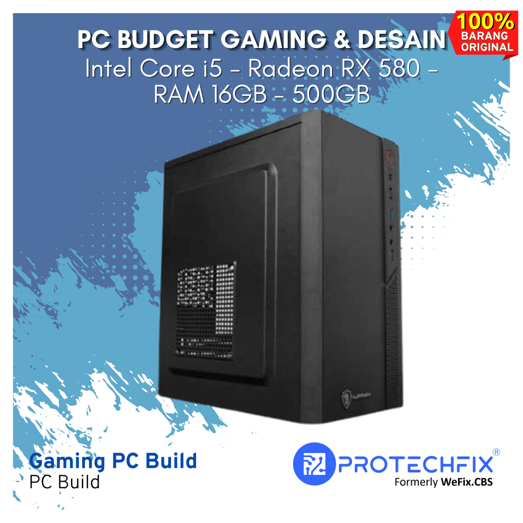 Jual PC BUDGET GAMING & DESAIN Intel Core i5 - Radeon RX 580 - RAM 16GB - 1,25 TB | Shopee Indonesia