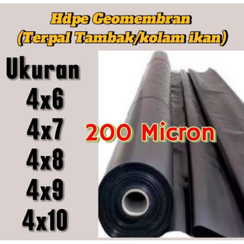 Jual Plastik Hdpe Geomembran Tebal 200 Micron Berbagai ukuran ( kolam ...