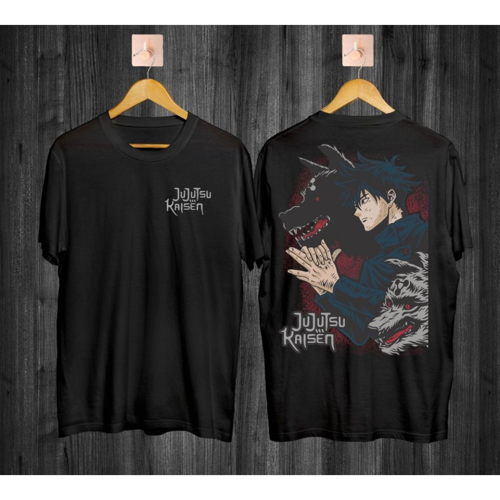 Jual KAOS ANIME BAJU KAOS KARTUN HITAM JUJUTSU KAISEN MOTIF ANIME HITAM ...