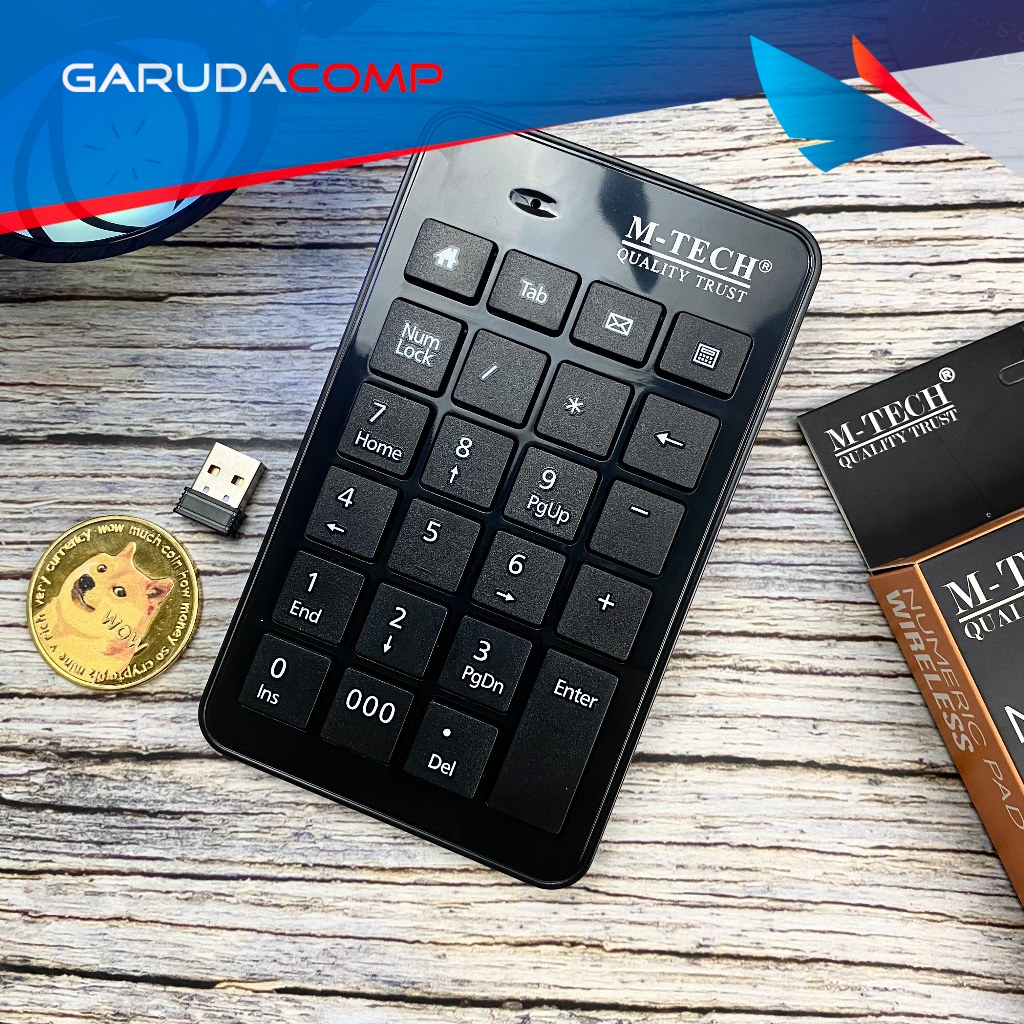 Jual M-TECH Keyboard Numeric Wireless Slim MTech Keypad Numerik Angka | Shopee Indonesia