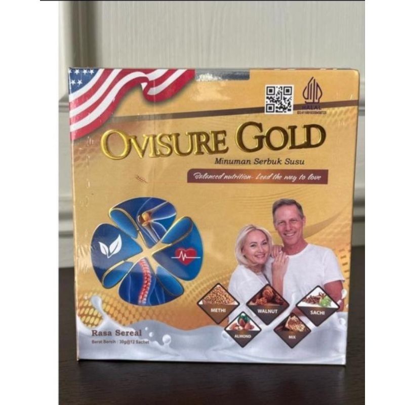 Jual OVISURE GOLD MILK SUSU VITAMIN TULANG DAN SENDI YG RUSAK 12 SACHET ...