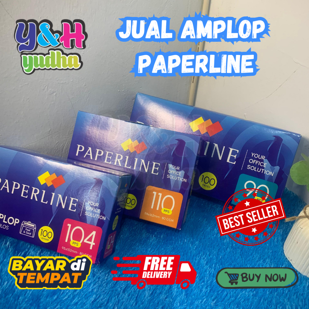 Jual Jual Amplop Putih Paperline 1 box isi 100 lembar / 104 / 110 / 90 ...