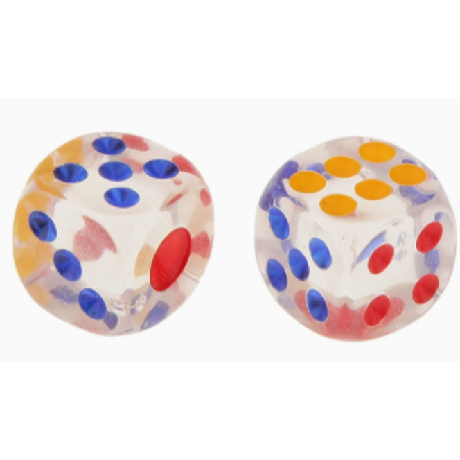 Jual Dadu Dice Crystal Colorfull 25 Mm Angka acrilic sudut bulat Unik ...
