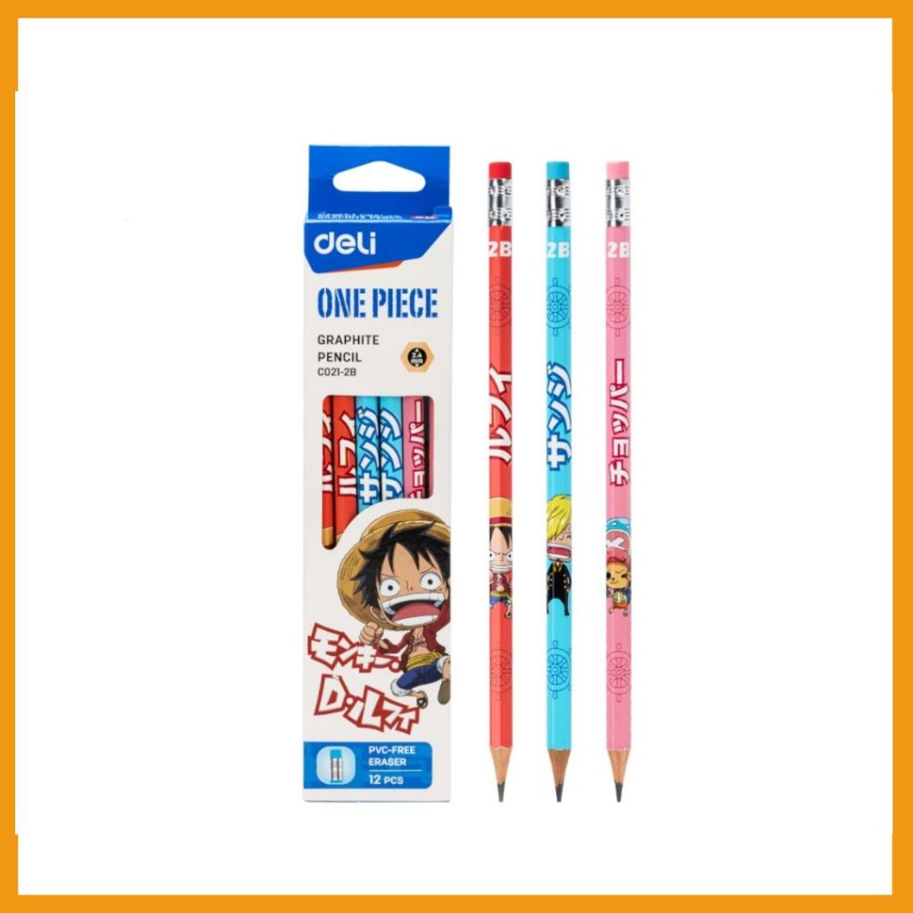 Jual PENSIL 2B DELI EC021-2B ONE PIECE(12) | Shopee Indonesia