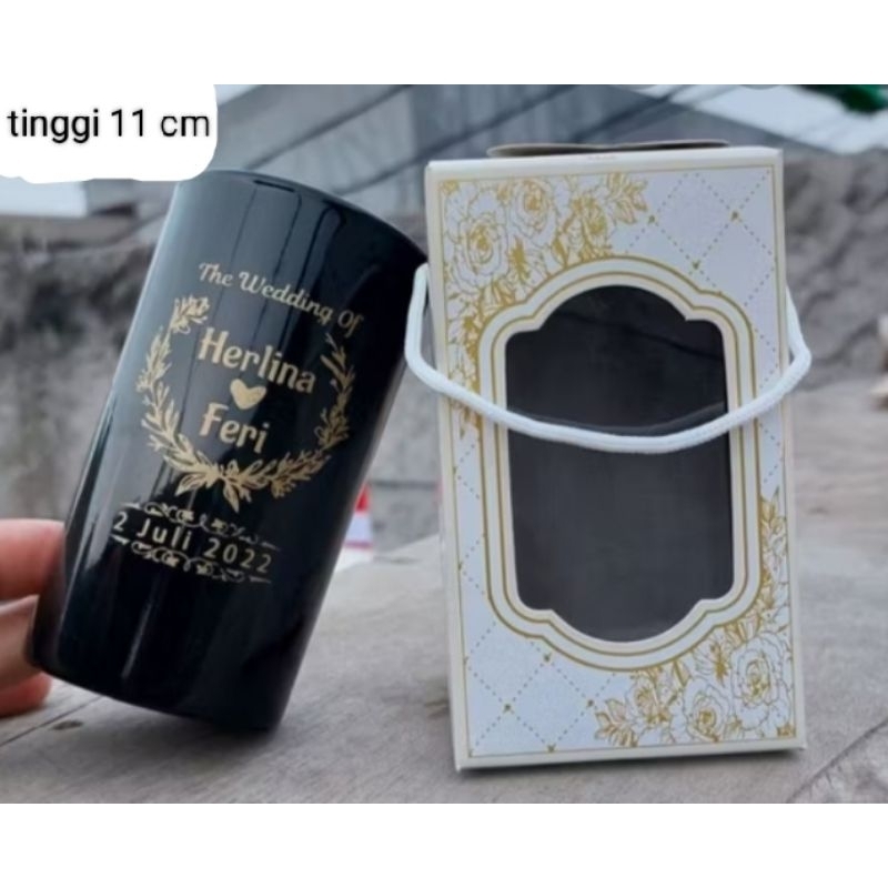 Jual gelas h10 lurus/souvenir gelas hitam/souvenir gelas 11cm | Shopee ...