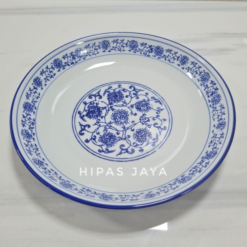 Jual Piring Cekung Keramik Biru Putih Import Ukuran 25cm (Chat Dulu ...