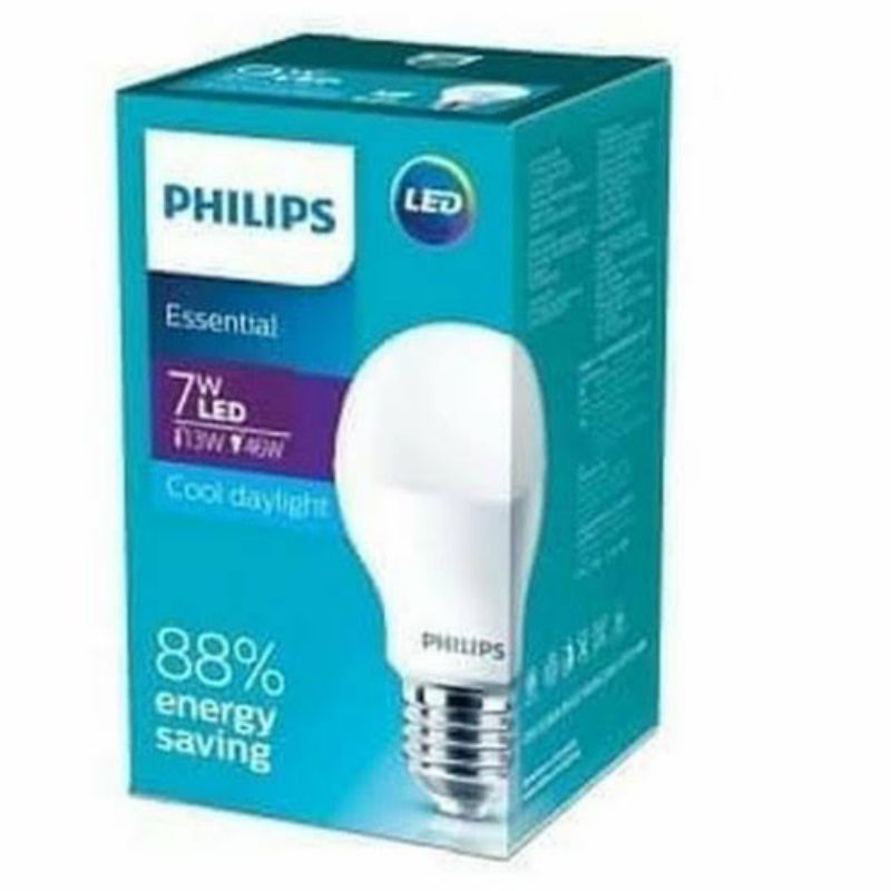 Jual PHILIPS LAMPU LED ESSENTIAL 7 WATT PHILIPS CAHAYA PUTIH | Shopee Indonesia