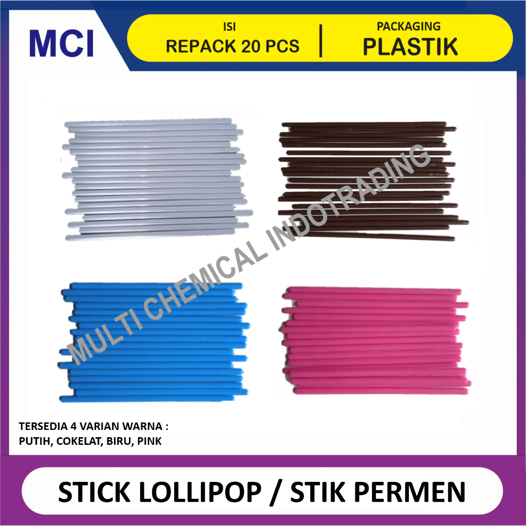 Jual STICK LOLLIPOP / GAGANG STIK PERMEN COKELAT LOLIPOP ISI 20 PCS ...