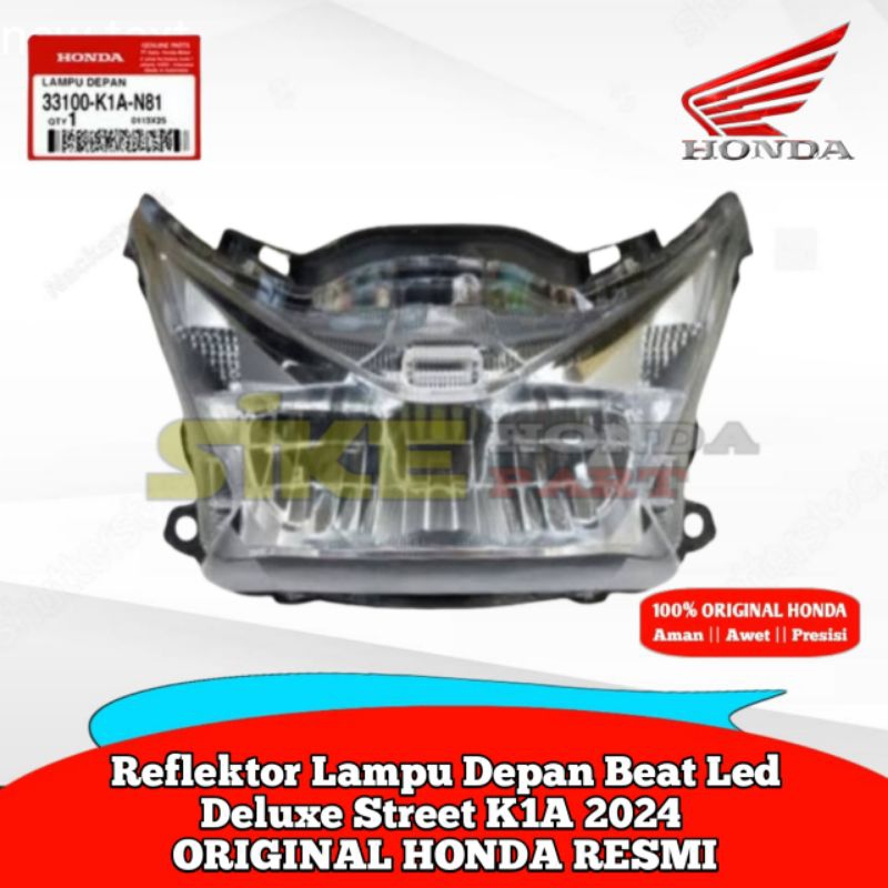 Jual 33100-K1A-N81 Reflektor Lampu Depan Beat Led Deluxe Street 2024-2025 ORIGINAL HONDA RESMI ...