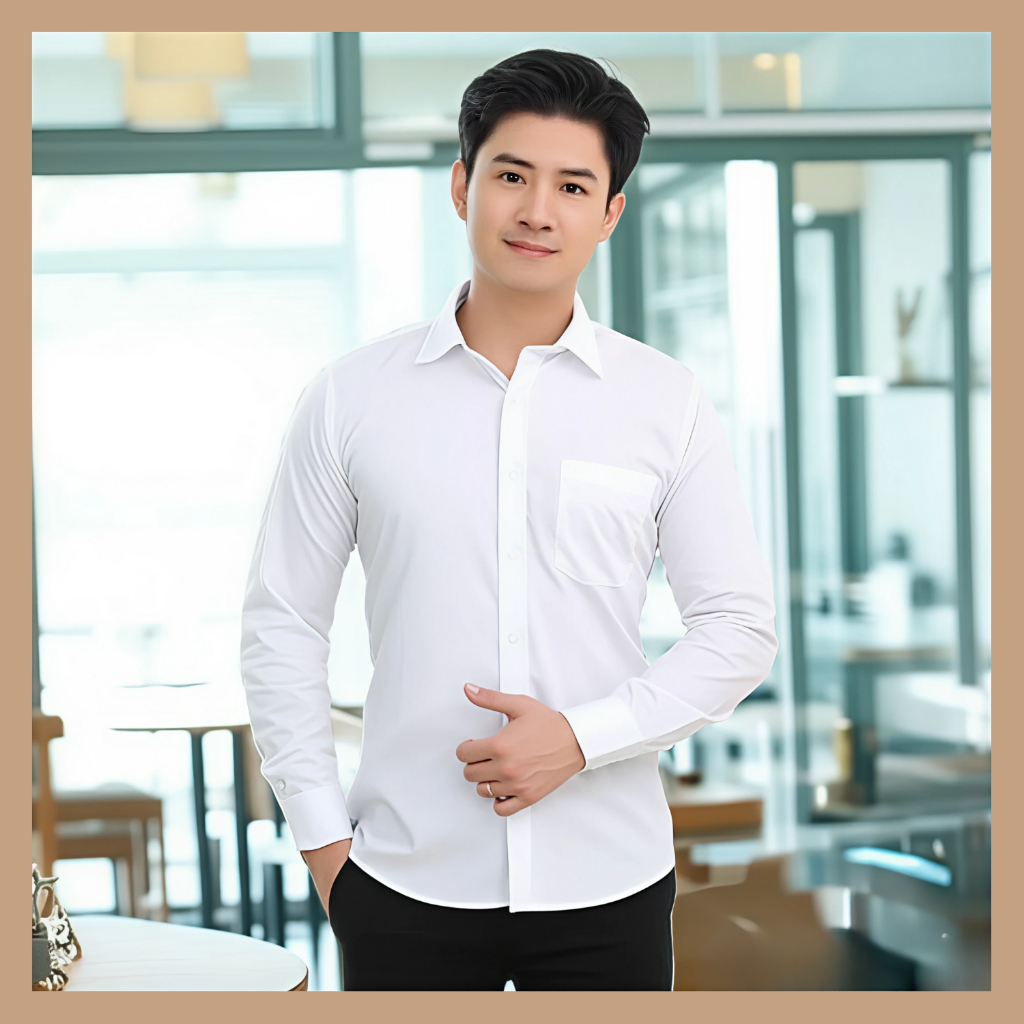 Jual BAJU KEMEJA PRIA LENGAN PANJANG KEKINIAN TERBARU WARNA PUTIH BY ...