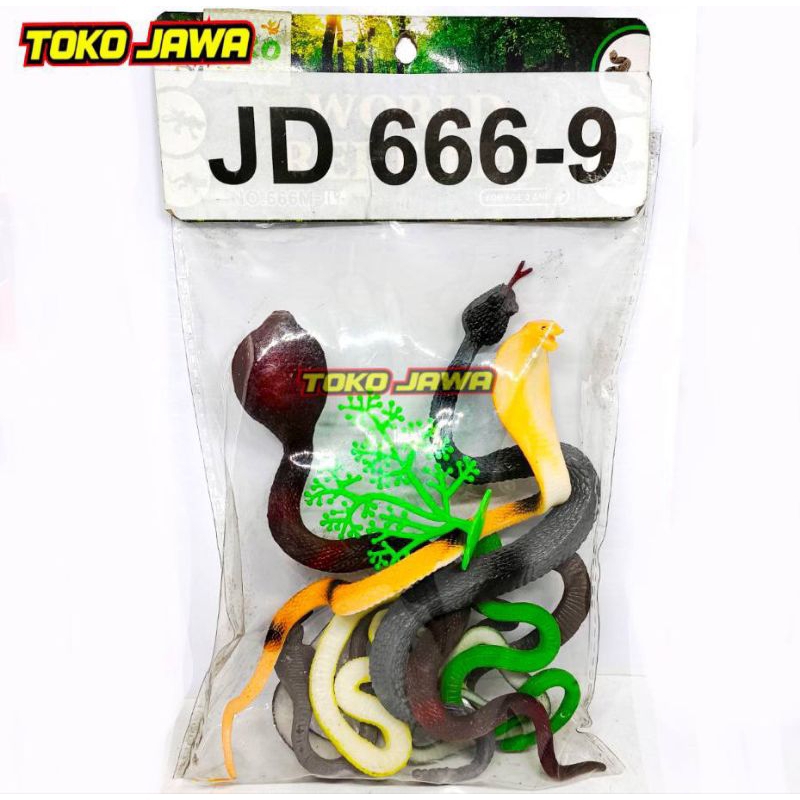 Jual Mainan Ular Karetl isi 6 ular ularan karet - MainanMiniatur Figure ...