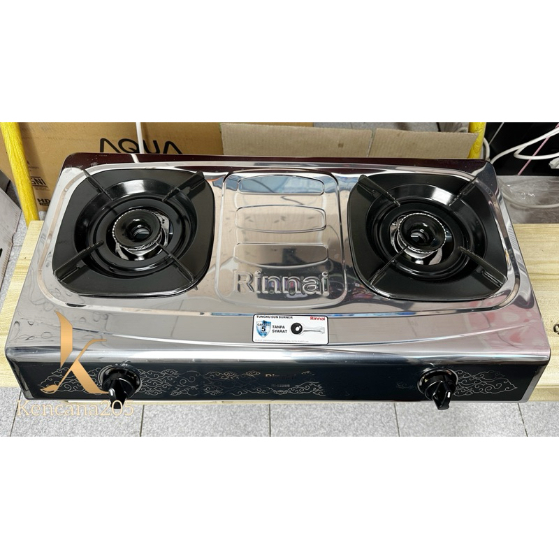Jual Kompor Rinnai Rinai RI-522S RI 522S 522 S Teflon 2 tungku | Shopee ...