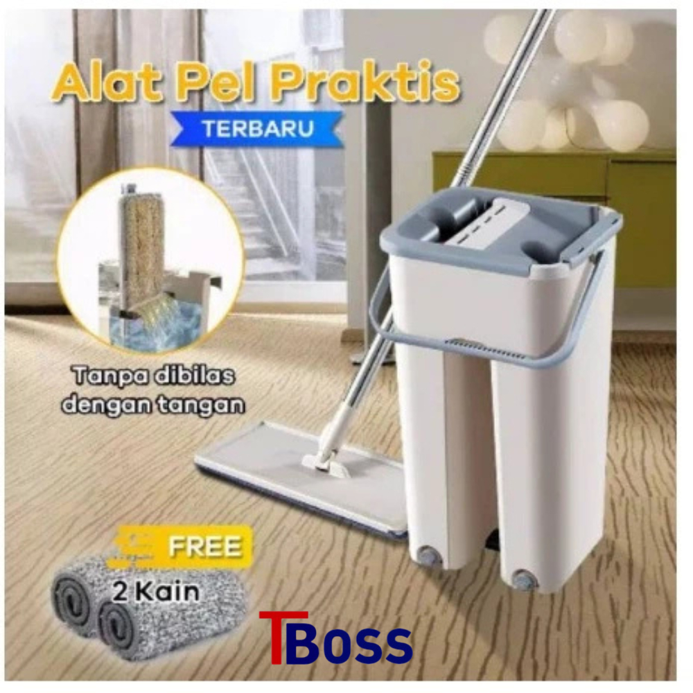 Jual TBOSS Alat Pel Set Ultra Mop Briny Brown (FREE 2 Kain Pel ...