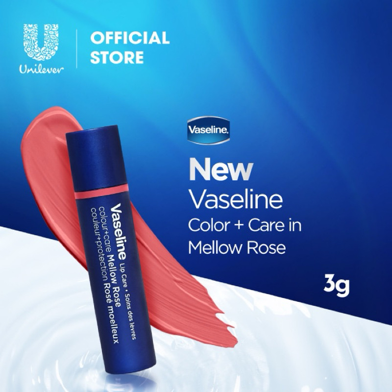 Jual [NEW] Vaseline Lip Care Colour+Care 3gr - Mellow Rose, Blooming ...