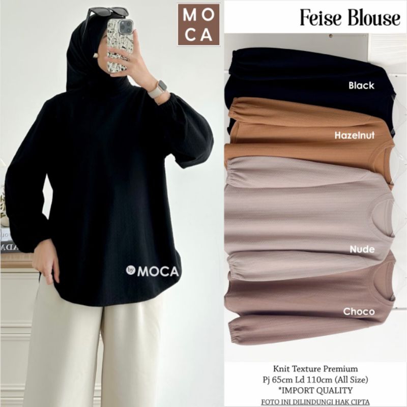 Jual Feise Blouse Oversize Atasan Allsize Premium Knit Uniqlo Original ...