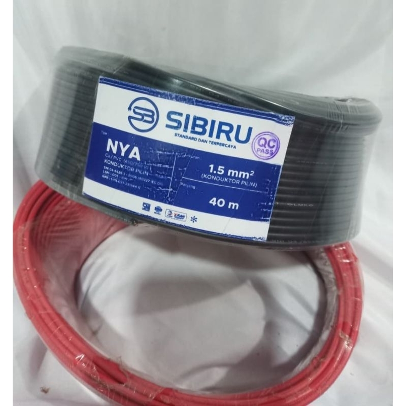 Jual Kabel sisir merk sibiru 1,5 mm2 Ready merah dan hitam 40 meter ...