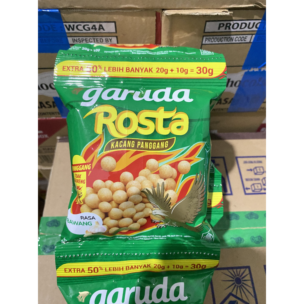 Jual GARUDAFOOD ROSTA 2000 AYAM BAWANG (1 RENCENG ISI 10 PCS) | Shopee ...