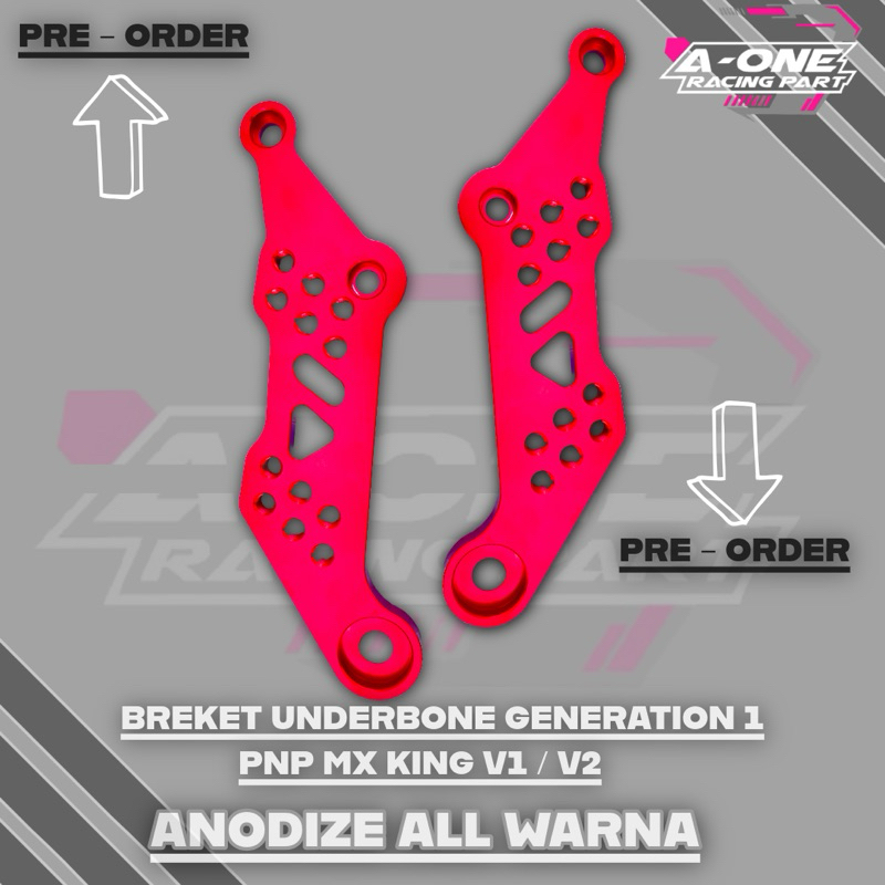 Jual Breket Underbone G1 MX King V1/ V2 A-One PNP RCB Rapido All Warna ...