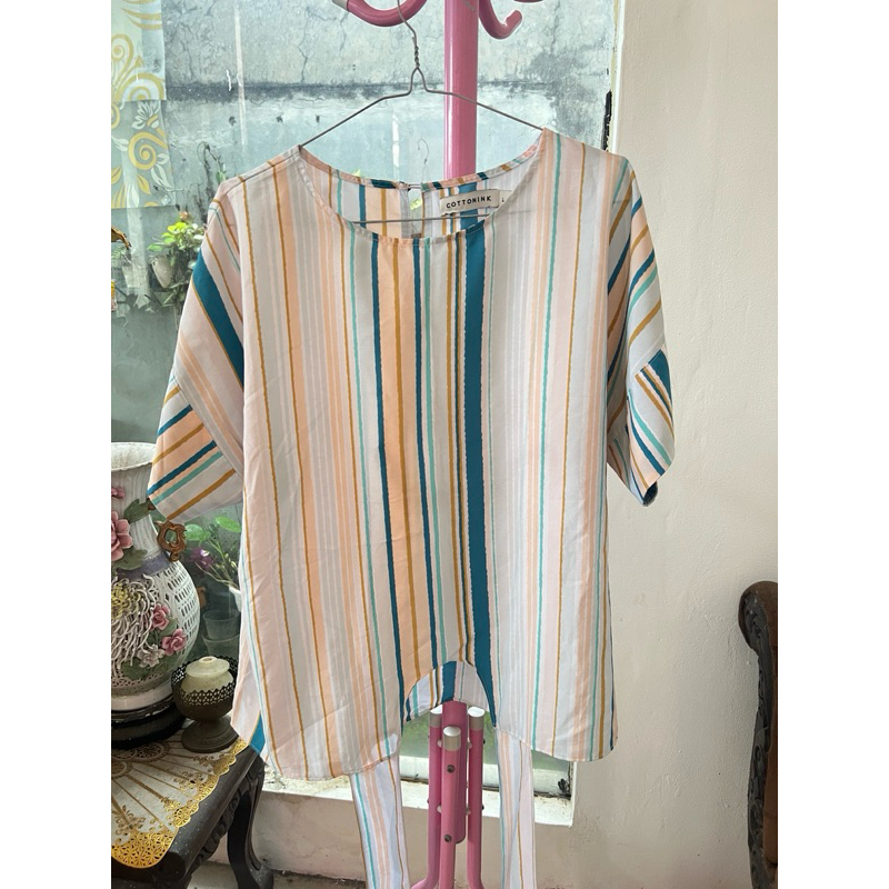 Jual Baju cotton ink garis garis | Shopee Indonesia