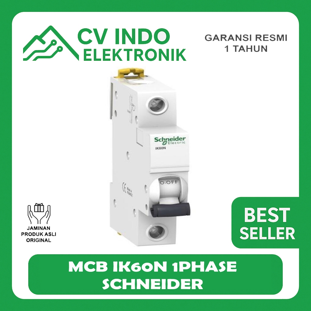 Jual MCB 1P SCHNEIDER IK60N / MCB1 PHASE 2A 4A 6A 10A 16A 20A 25A 32A 40A 50A 63A | Shopee Indonesia