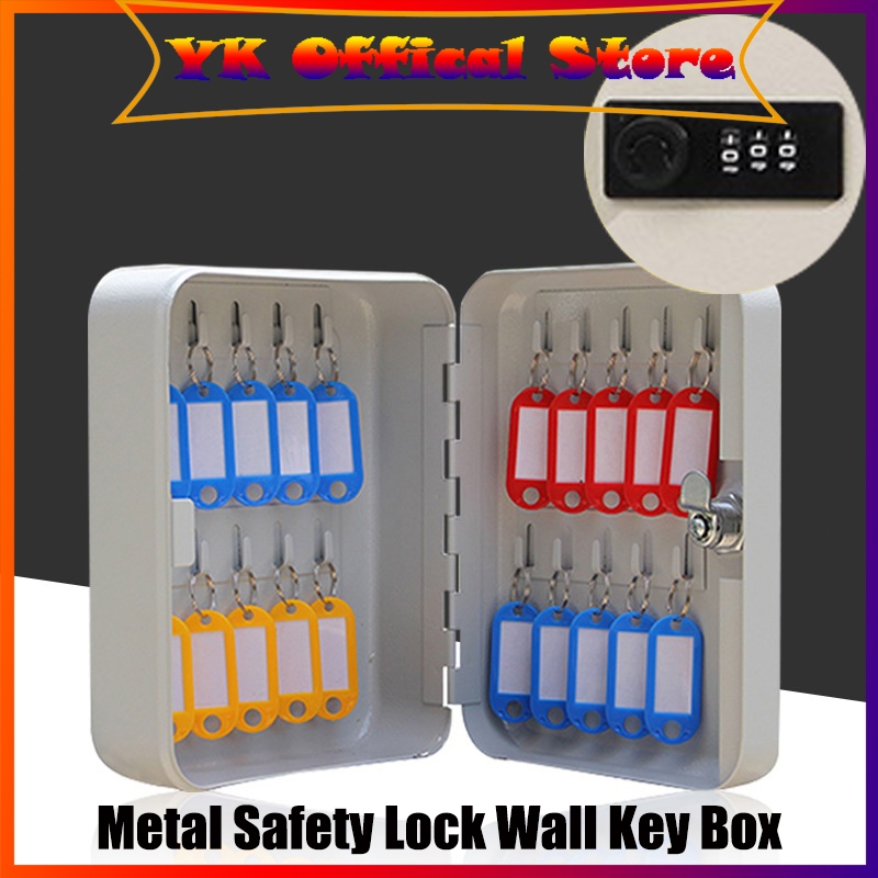 Jual Metal Safety Lock Key Box Wall Key Box 20/48 Keys Tempat ...