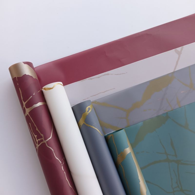 Jual Kertas Buket Gold Marble/Cellophane Flower Wrap/Kertas Cellophane ...